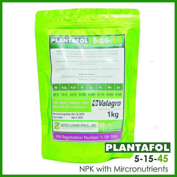ZETRYL PLANTAFOL 5-15-45 1KG | Lazada PH