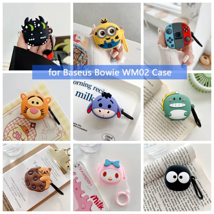 สำหรับ Baseus Bowie WM02 TWS หมีน่ารักการ์ตูนไดโนเสาร์หูฟังสำหรับ ...