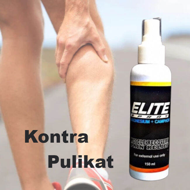 ELITE Magnesium Plus Camphor Muscle Recovery Oil Spray 150ml Muscle Pain Reliever Prevents ...