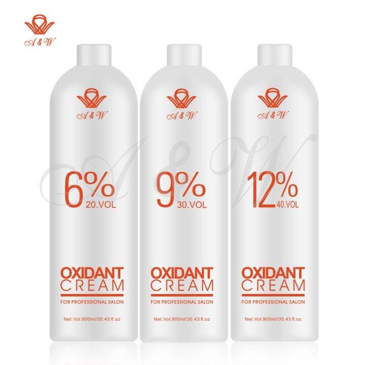 A&W Oxidizing Hair dye Color Cream 900 ml. AW-R001/AW-R002/AW-R003 ...