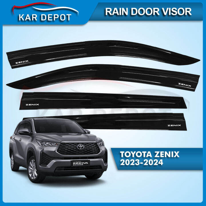 TOYOTA ZENIX 2023-2024 Black Rain Visor/Sun Guard Window Visor | Lazada PH