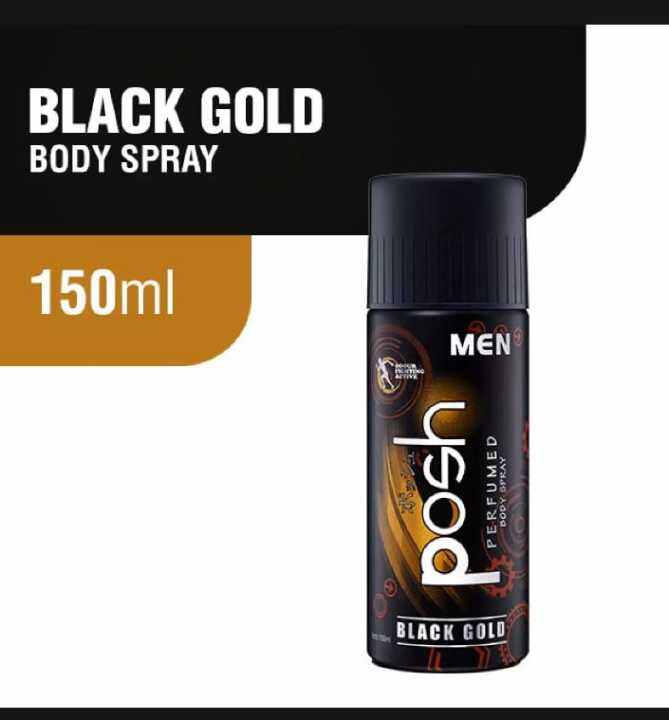 Parfum Body Spray Posh Black Gold Men 150 ML - Minyak Wangi parfum Body ...