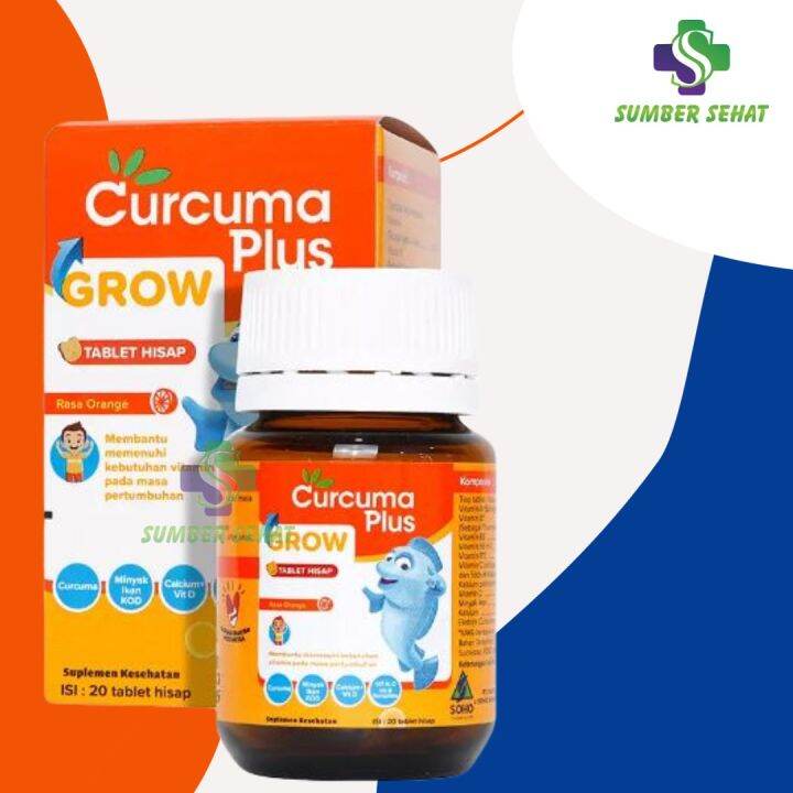 CURCUMA PLUS GROW RASA JERUK BOTOL 20 TABLET | Lazada Indonesia