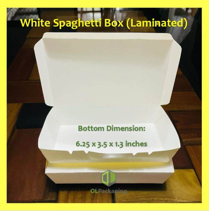 50pcs Brown and White Spaghetti Box (Laminated) | Lazada PH