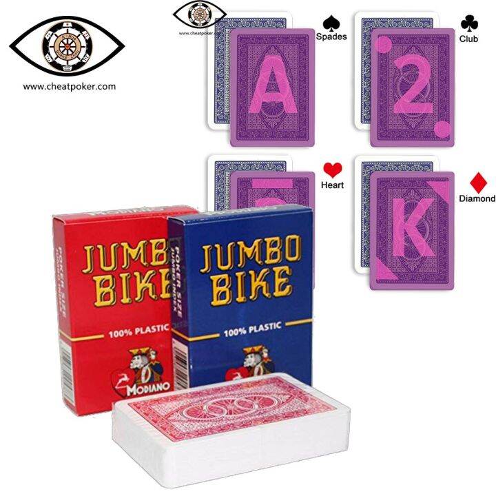 Modiano Jumbo Bike Marked Playing Cards For Infrared UV Plastic Magic Show Decks Anti Cheat ...