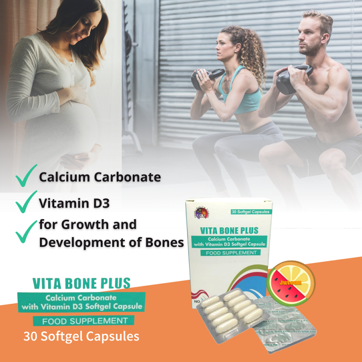 VITA BONE PLUS Calcium Carbonate with Vitamin D3 | Lazada PH
