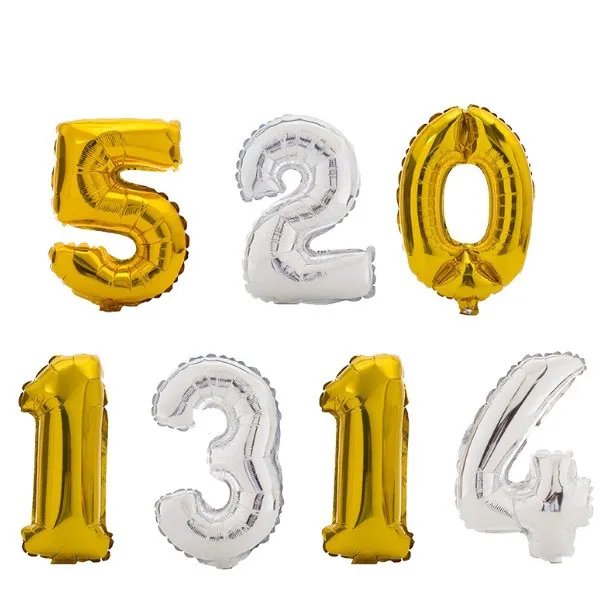 【READY STOCK】16 Inches Digital Metal Aluminum Balloon Birthday Balloon ...