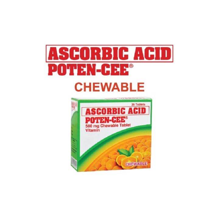Poten cee Ascorbic acid Chewables 20 Chewables Tablets | Lazada PH