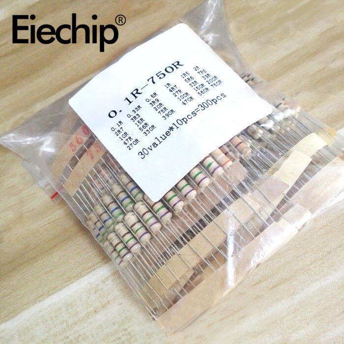 300pcs/lot 30 Value*10pcs 1W Resistor Assorted Set, 0.1~750 Ohm and 1K ...