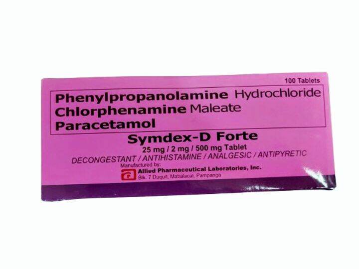 Symdex D Forte Paracetamol Decongestant 100 tablets | Lazada PH