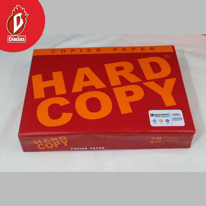 Hard Copy Copier Bond Paper 70 gsm 500 sheets (Letter/A4/Legal Size ...