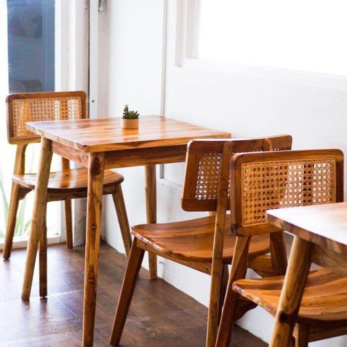 meja makan set dengan 2 kursi kacang kotak kursi cafe produk pilihan kuat dan kokoh | Lazada ...