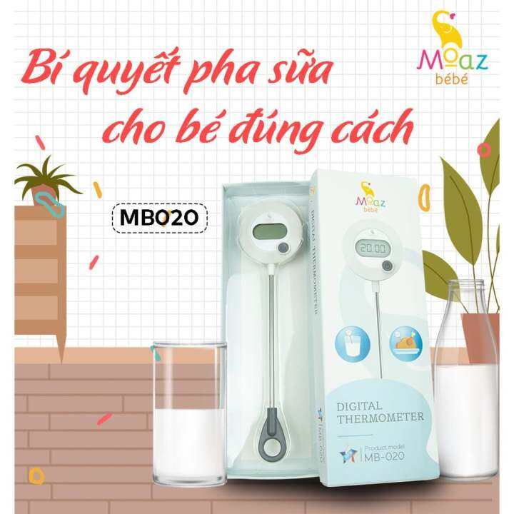 {CHÍNH HÃNG} - Nhiệt kế đo nhiệt độ sữa Moaz BéBé MB020 | Lazada.vn
