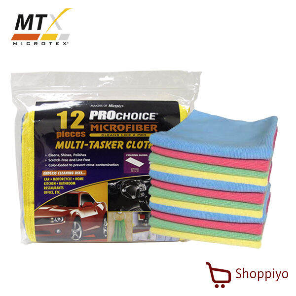 Microtex MTX ProChoice Multi-Tasker Microfiber Cloth Set of 12 | Lazada PH