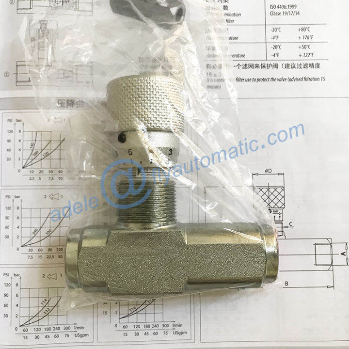 STU-G38 flow restrictor with check valve 38" hydraulic flow control ...