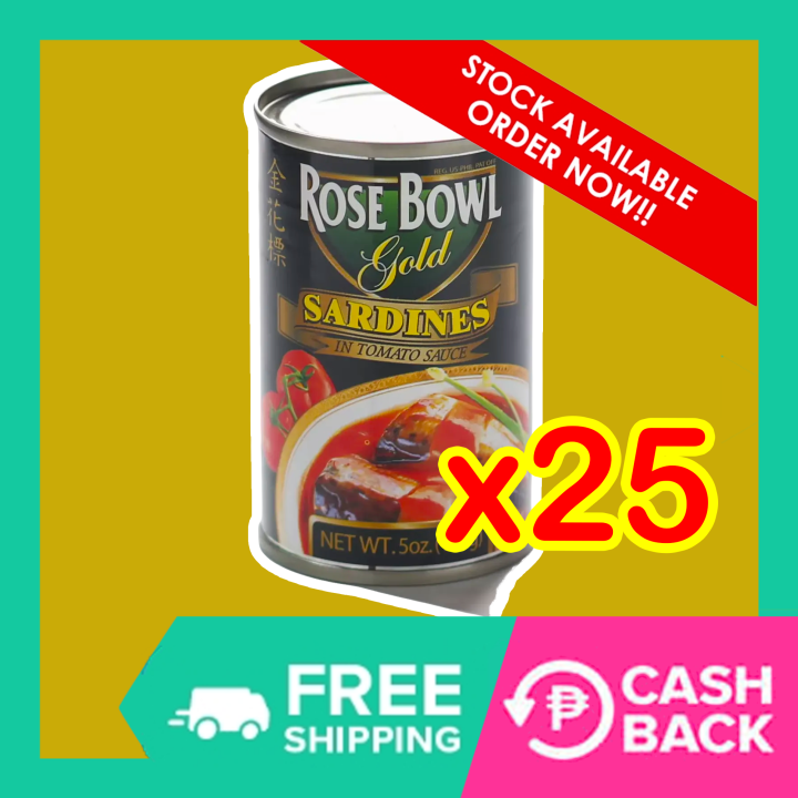 25 cans 155g ROSEBOWL SARDINES GOLD PREMIUM Canned Goods on Sale Rose ...