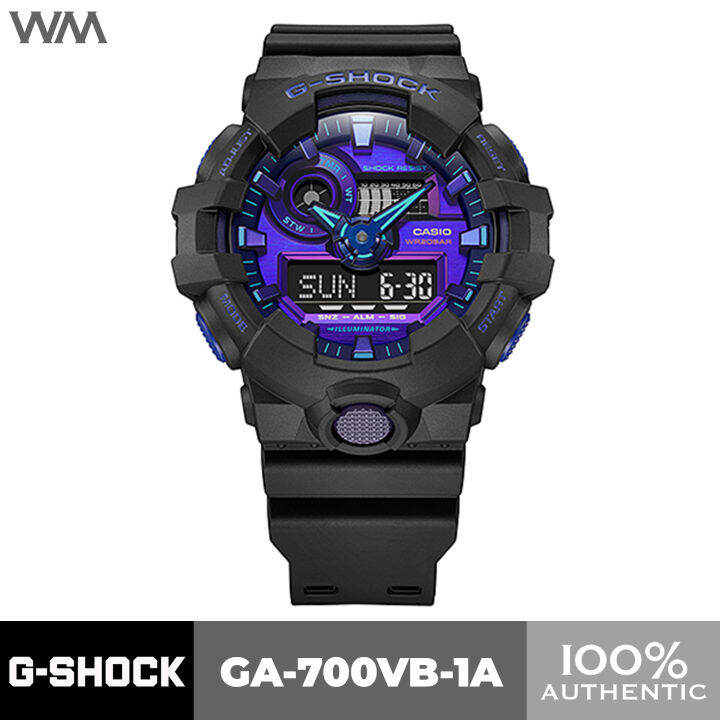 Casio G-SHOCK GA-700 Virtual Blue Series Blue Violet Analog Digital ...