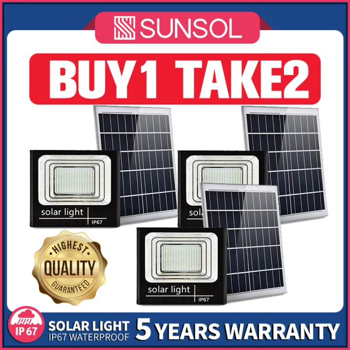 Sunsol Solar Light Outdoor LED Solar Flood Light Waterproof Street Lamp ...