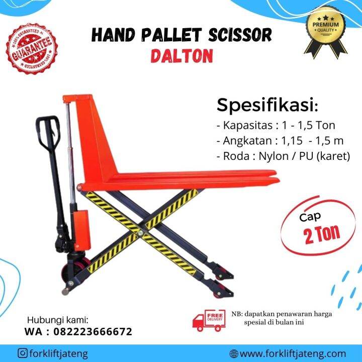 Hand Pallet Scissor 1 - 1,5 Ton Noblelift / Scissor Pallet Truck 1 Ton ...
