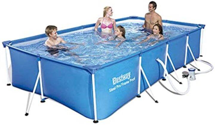 Bestway Largest Swimming Pool 4m with Filter Pump Rectangular Frame ...