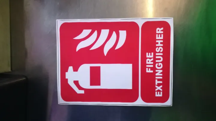 Sticker for Fire Alarm, No Smoking, Fire Exit & Fire Extinguisher fire ...