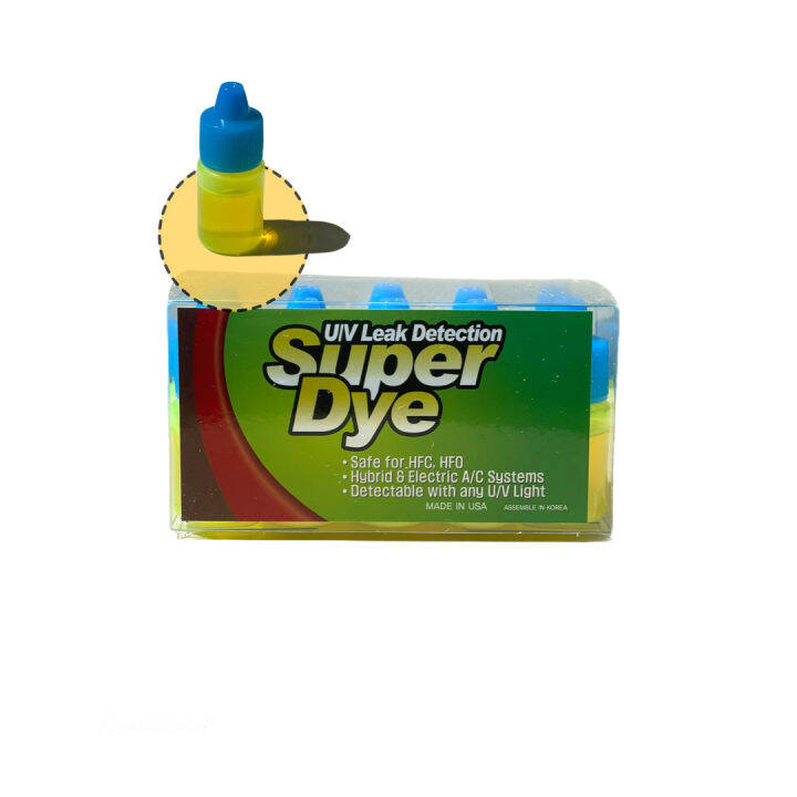 SUPERCOOL- UV Leak Detection Dye 5ml (10ea), Air Conditioner Leak Detector Dye, UV Dye for Cars ...