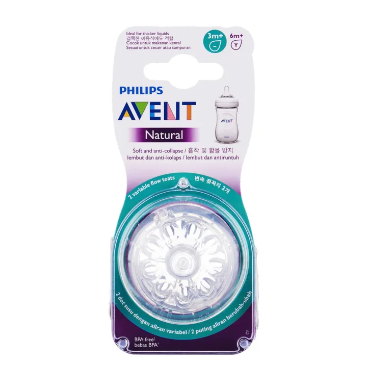Philips Avent Natural 2-pack Variable Flow Teats Nipples | Lazada PH