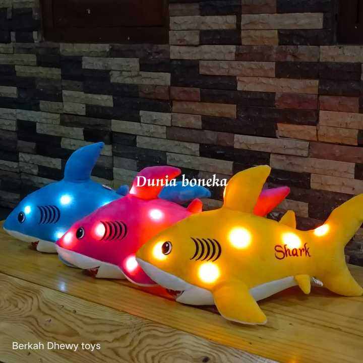 Boneka hiu shark jumbo lengkap dengan lampu (LED) | Lazada Indonesia