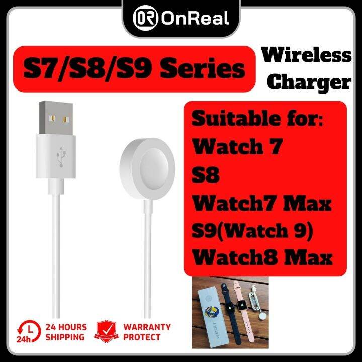 OnReal S7/S8/S9 Series Smart Watch Wireless Charger Chager Wireless Jam Charge USB Wireless ...
