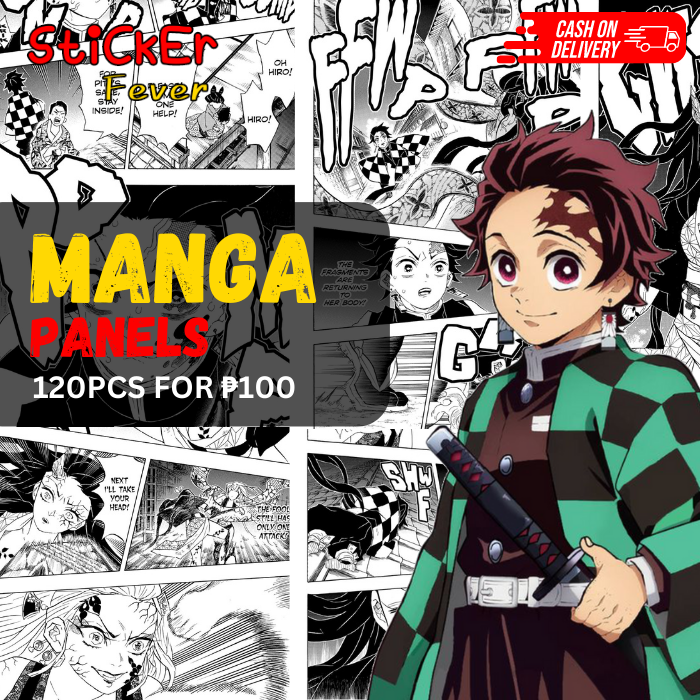 Anime Manga Panels Wall Decoration Manga Sticker size A6 4x6 inch DEMON ...