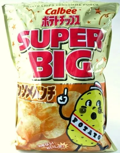 CALBEE Calbee Potato Chips Consomme Punch Super Big Super Big 466G × 4 ...