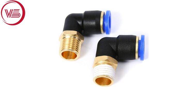 SNS PL Pneumatic Male Elbow Air Fitting 6mm 8mm 10mm 12mm Male Thread Elbow Push In Push Lock ...