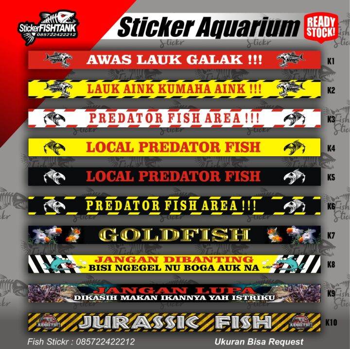 Stiker Aquarium Sticker Kaca Aquarium Stiker Ikan FISH STICKER | Lazada ...