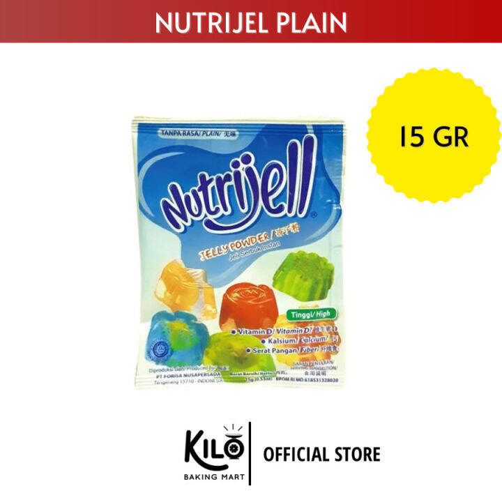 Nutrijel Nutrijell Plain / Nutrijell Pudding Rasa Plain 15 gr | Lazada ...