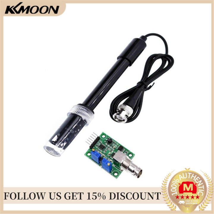 【COD/Ready】PH0-14 Value Detect Sensor Module + PH Electrode Probe BNC ...