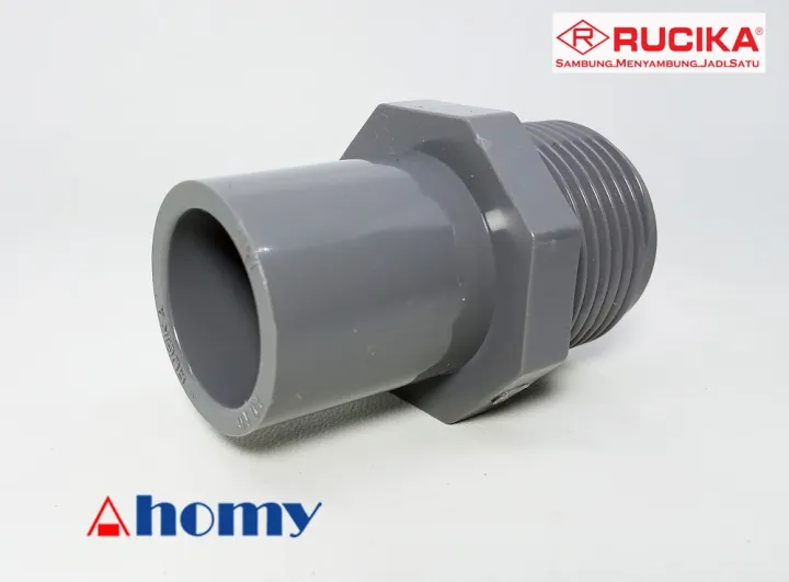 1pc sock drat luar 1” x 1/2” tebal TS AW rucika valve socket pvc | Lazada Indonesia
