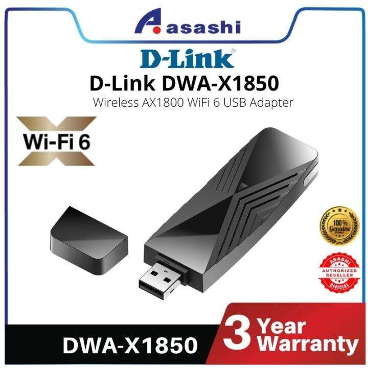 D-Link DWA-X1850 Wireless AX1800 WiFi 6 USB Adapter For PC/Laptop | Lazada