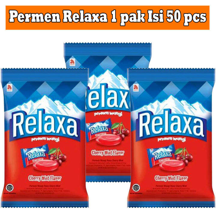 RELAXA Cherry Mint Permen Candy 1 pak isi 50 pcs | Lazada Indonesia