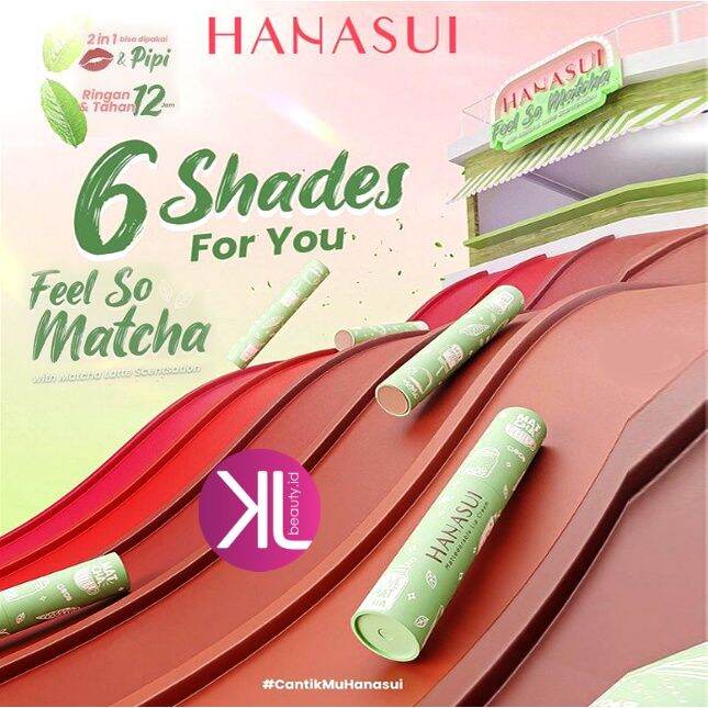 Hanasui Mattedorable Lip Cream Matcha Latte Edition | Lazada Indonesia