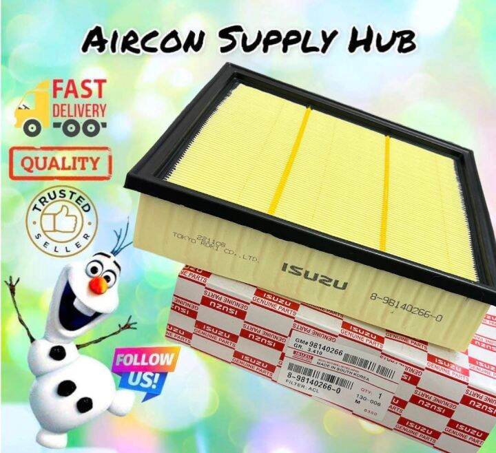Air Filter Isuzu DMax / Isuzu Mu-x 2013-2021 4JJ1 / RZ4E 8-98140266-0 ...