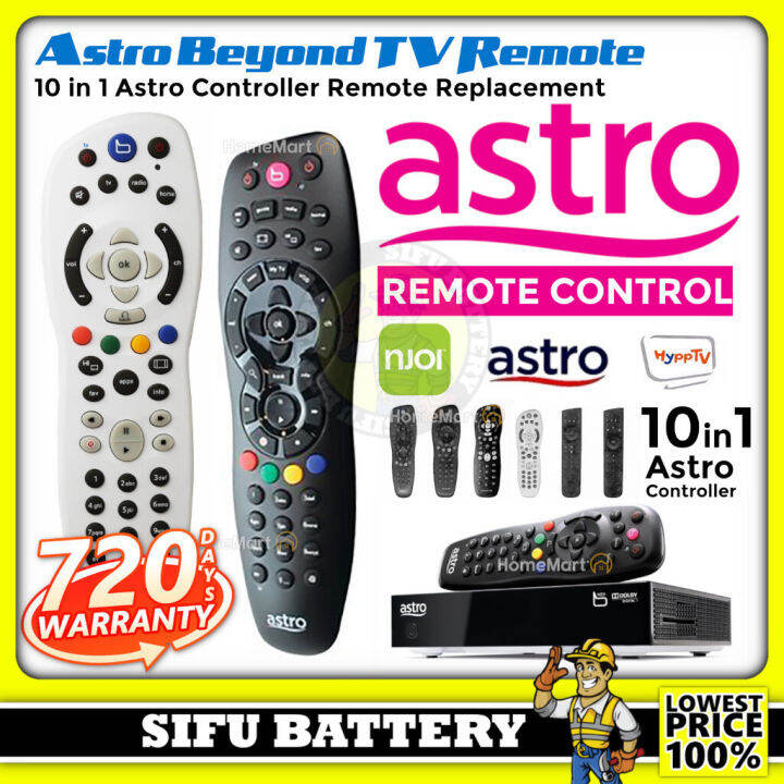 10 in 1 ASTRO Remote Control for TV HYPP/BYOND/PVR/NJOI/Old Model ...