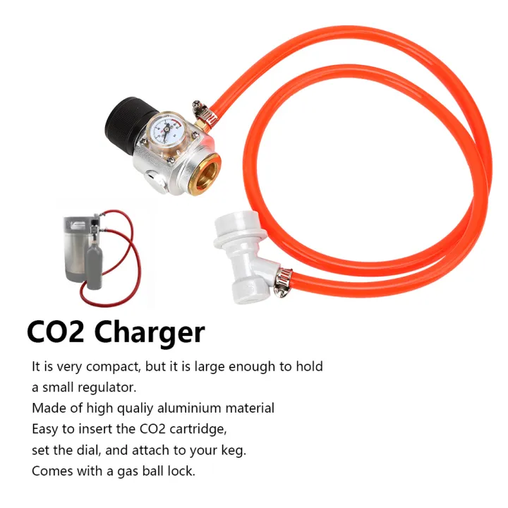 【จัดส่งฟรี】CO2 Mini Gas Regulator แบบพกพา CO2 Charger เครื่องวัดความดัน ...