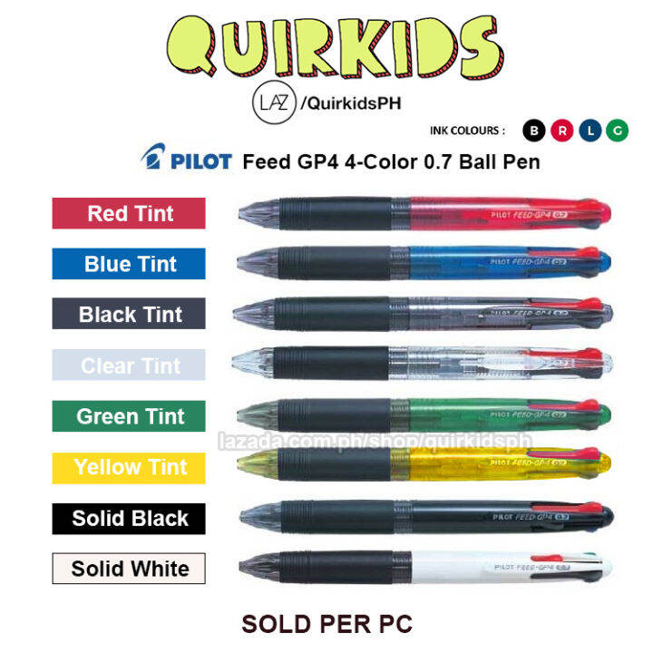 Pilot Feed GP4 Fine 0.7 Ball Pen Multipen Colored | Lazada PH