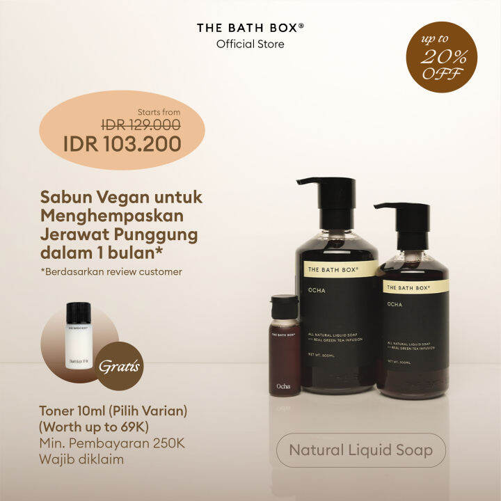 THE BATH BOX - Ocha Liquid Soap 300ml (Sabun Green Tea, French Fine ...