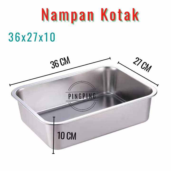 Nampan kotak stainless Anti Karat | Lazada Indonesia