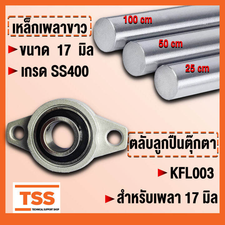 KFL003 ตลับลูกปืนตุ๊กตา FLANGE BEARING UNITS KFL 003 (สำหรับเพลาขนาด 17 ...