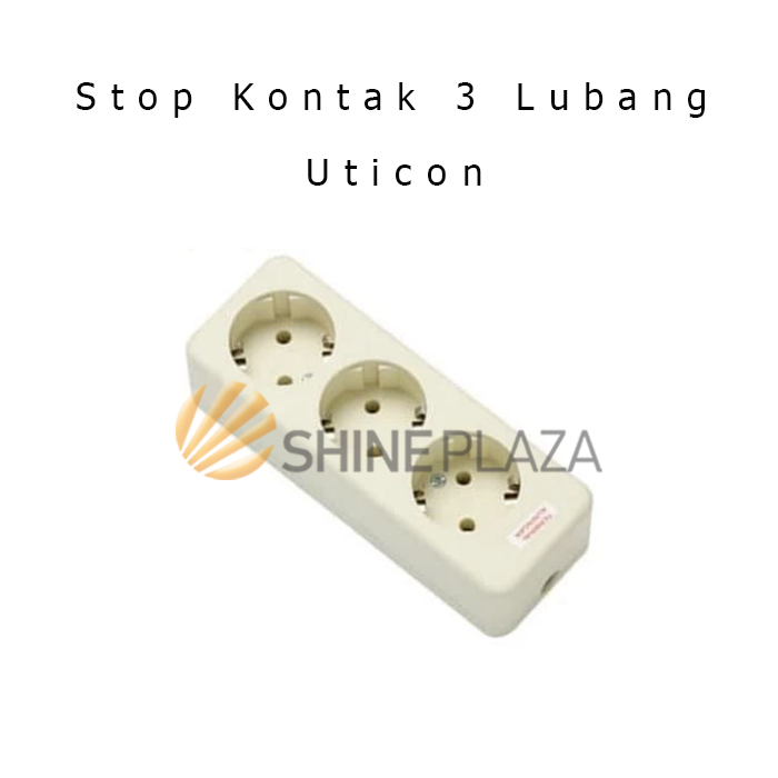 Stop Kontak Uticon 3 Lubang - Stopkontak Terminal Kuningan Uticon ...