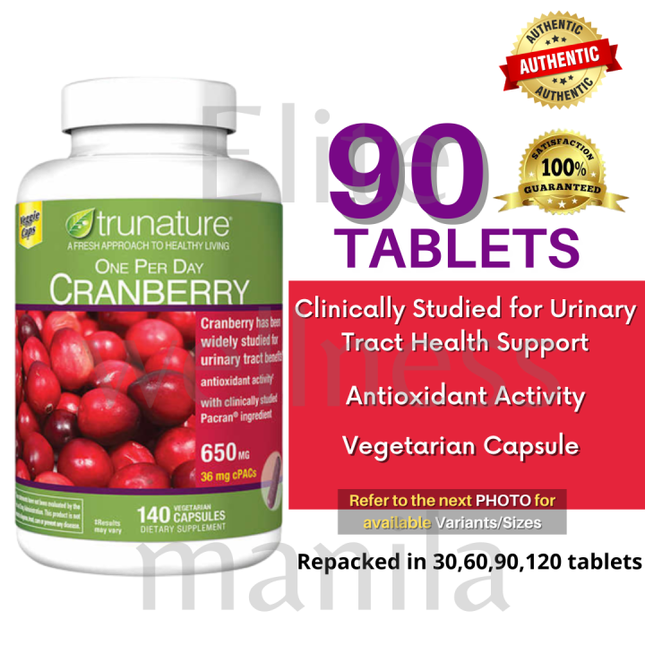 90 Capsules- Trunature Pacran Cranberry 650 mg AUTHENTIC | Lazada PH