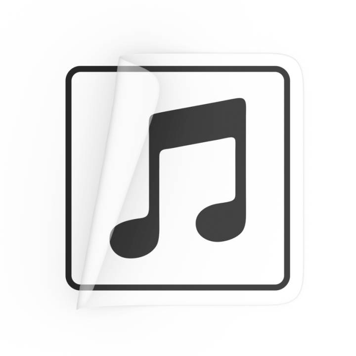 music area allowed sticker sign - music room sign sticker door signage ...