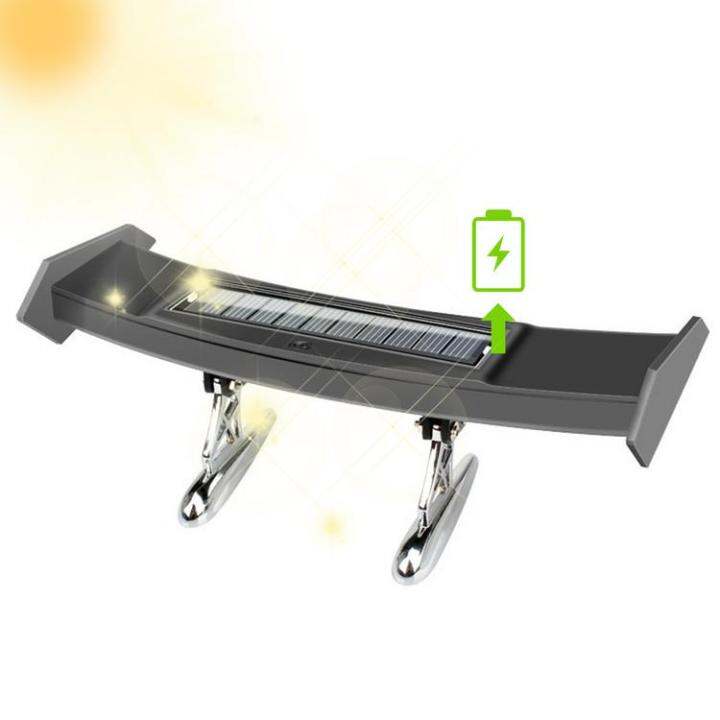 Car Spoiler Wing Solar Powered Tail Lights Adjustable Trunk Spoiler ...
